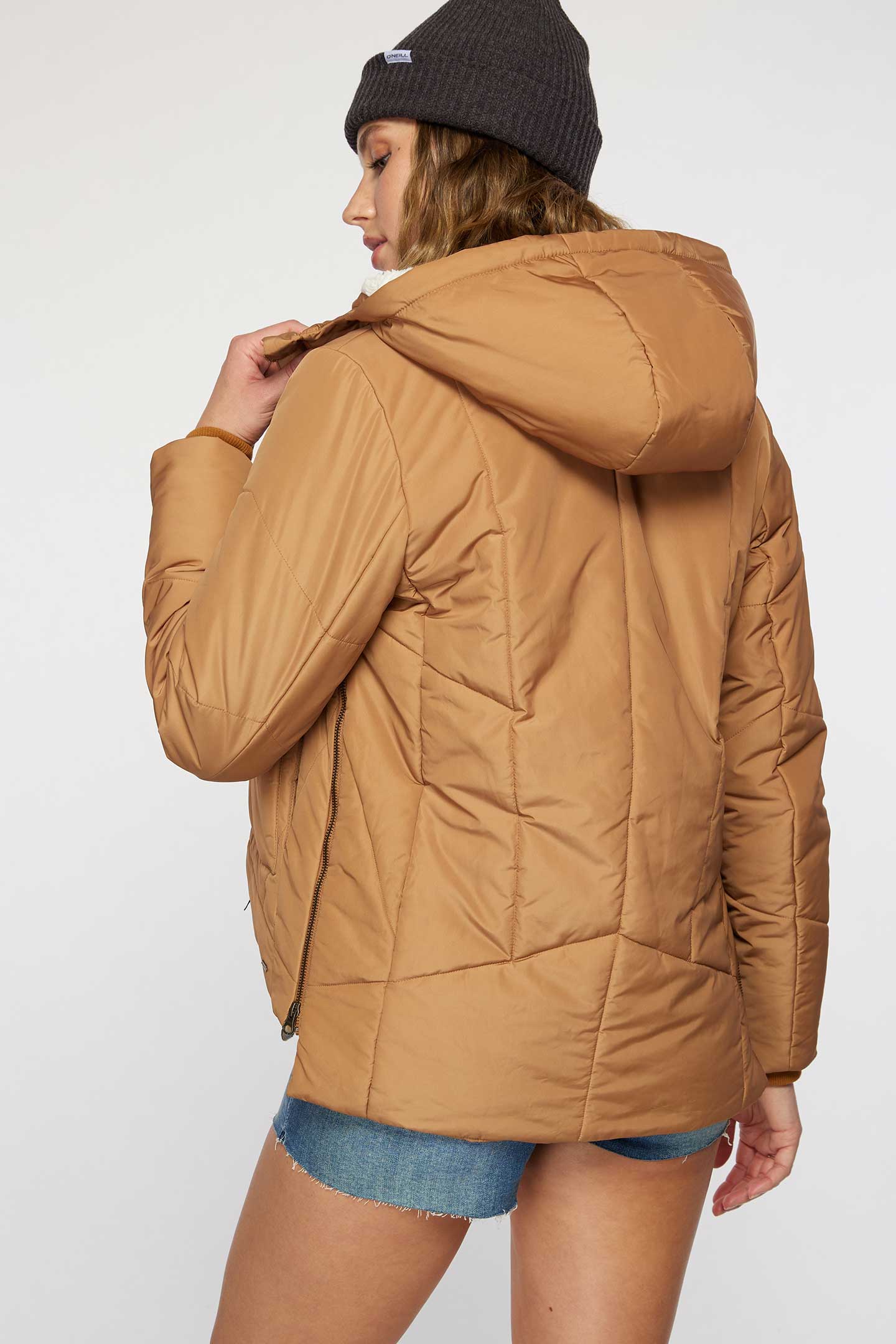 Shaya Quilted Puffer Jacket - Chipmunk | O'Neill